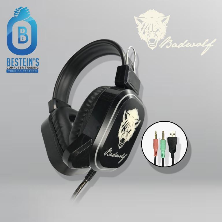 BADWOLF GENESIS GAMING HEADSET with Led RGB, with Mic Heavy Duty ...