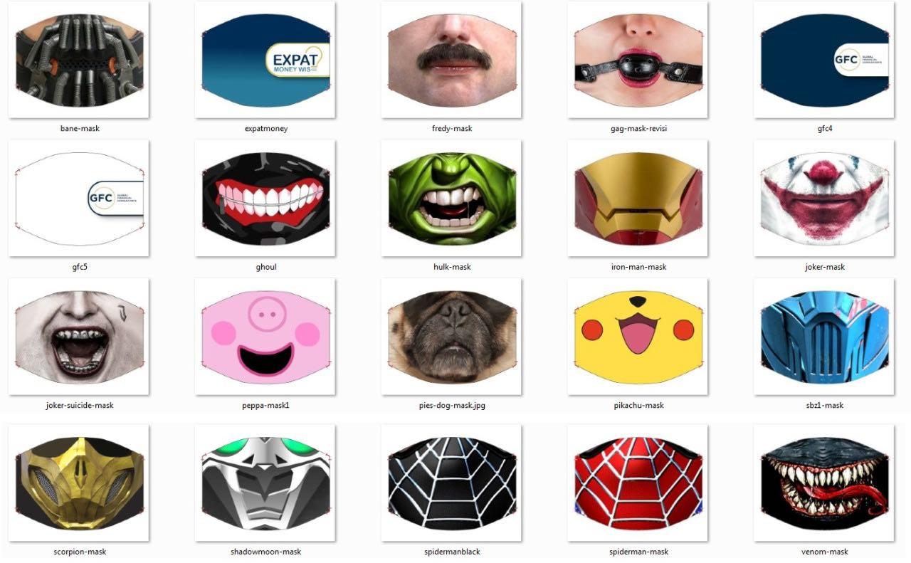 Characters face mask, Health & Beauty, Face & Skin Care on Carousell