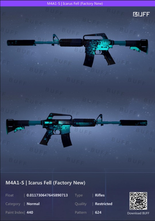CSGO M4A1-S Icarus Fell FN 0.01, 興趣及遊戲, 手作＆自家設計, 其他 - Carousell