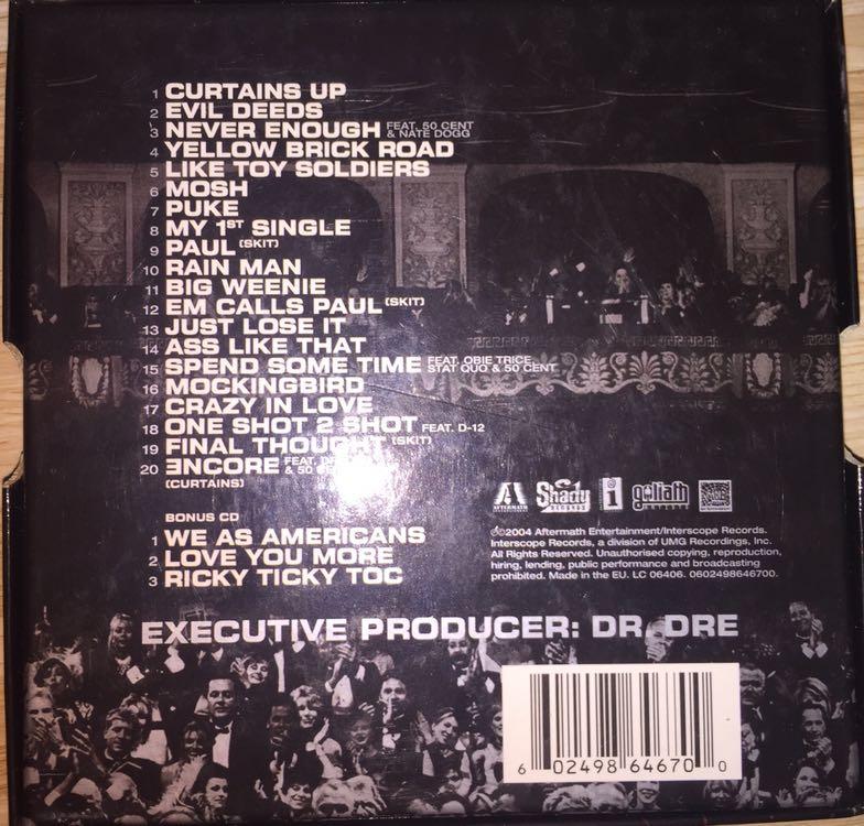 Eminem Encore Boxset 2CD, 音樂樂器 & 配件, CD's, DVD's, & Other Media - Carousell