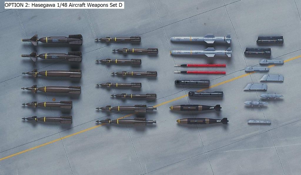 Hasegawa 1/48 Aircraft Weapons set - Only Set A (X48-1) available. Set ...