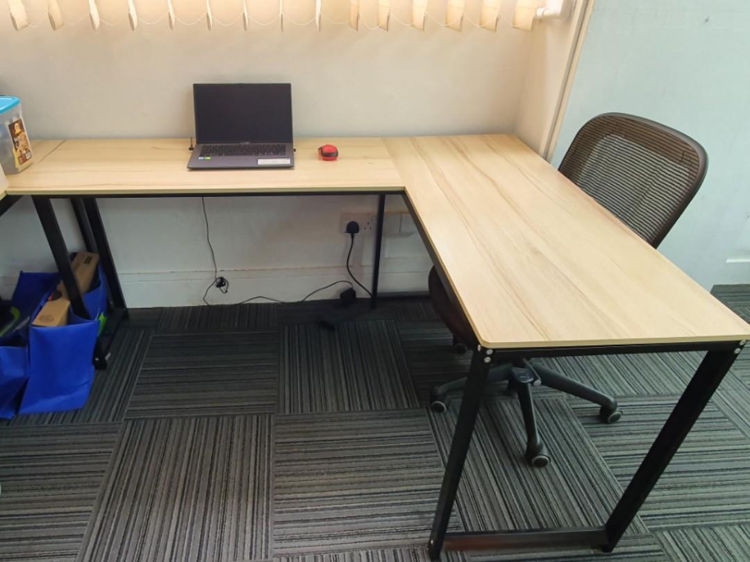 L Shape working table, Furniture & Home Living, Furniture, Tables ...