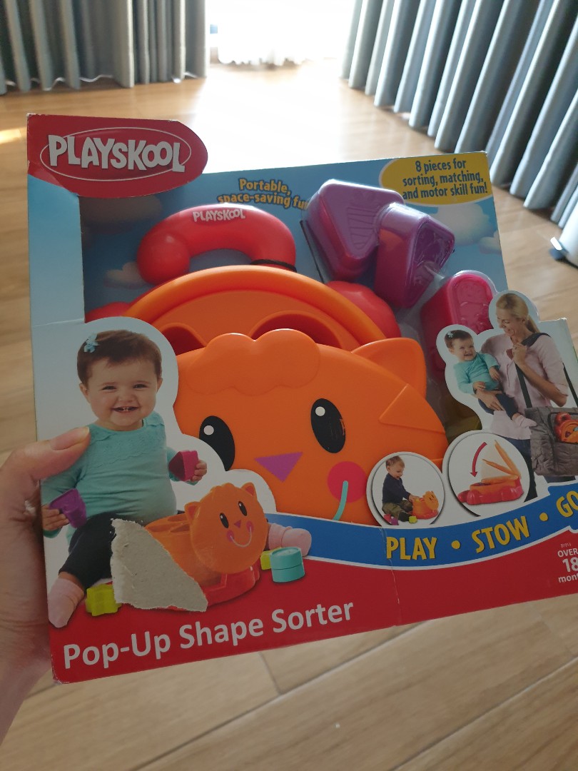 Mainan Anak Montessori Playskool Pop Up Shape Sorter, Bayi & Anak ...