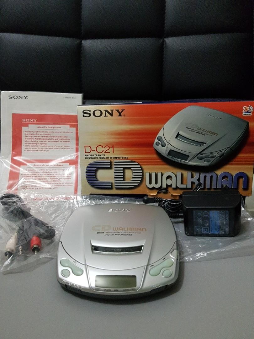 Retro Vintage 2000 Sony Portable CD Player Discman Walkman D-C21 ...