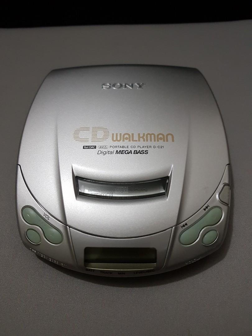 Retro Vintage 2000 Sony Portable CD Player Discman Walkman D-C21 ...