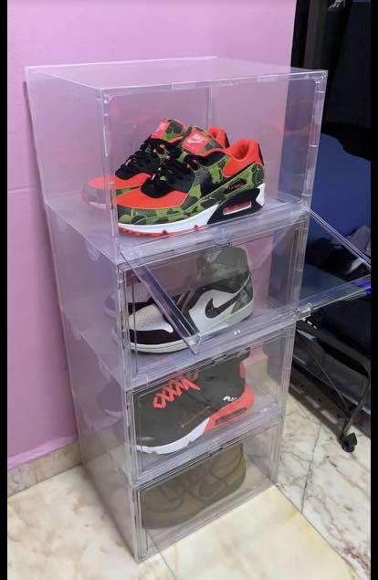 Sneaker / Air Jordan 1 storage boxes stackable, Furniture & Home Living ...