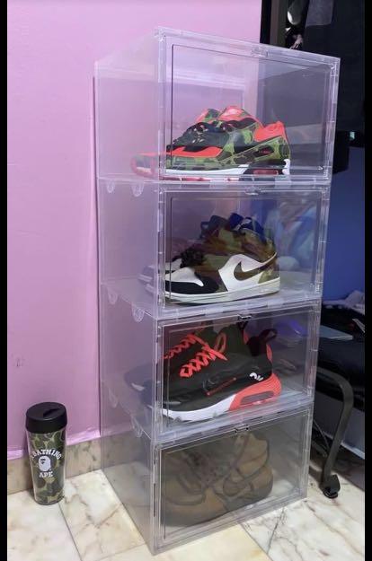 Sneaker / Air Jordan 1 storage boxes stackable, Furniture & Home Living ...