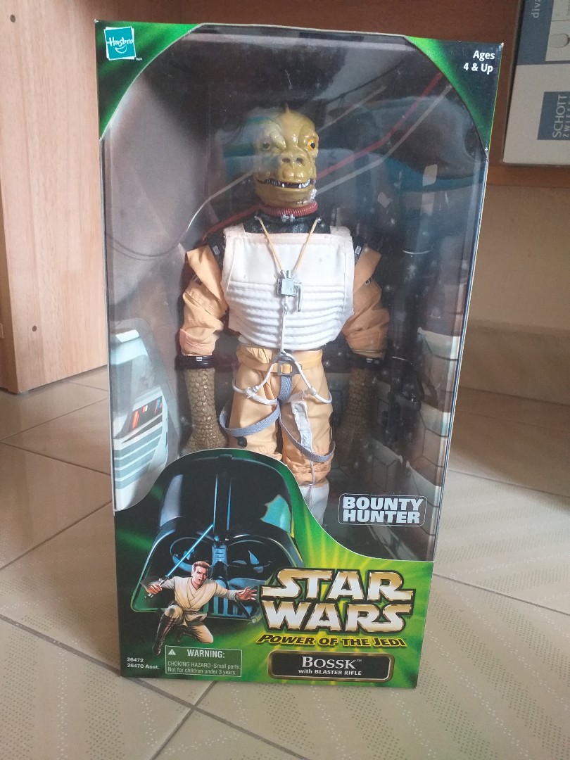 Star wars power of jedi BOSSK with Blaster Rifle 12 inch Bountry hunter ...