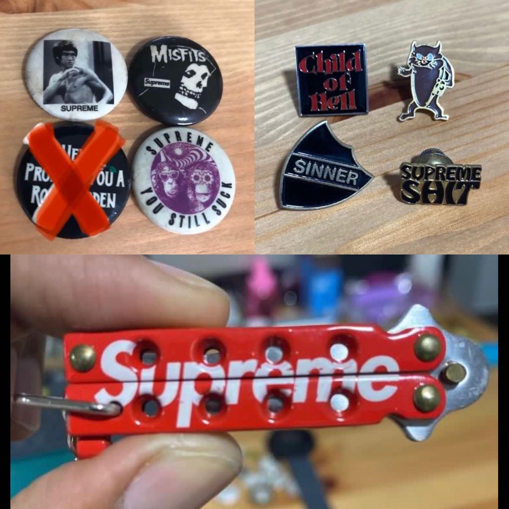 Supreme Vintage Pins and Accessories , Hobbies & Toys, Memorabilia ...