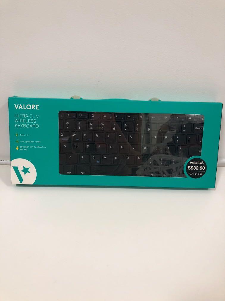 Valore wireless keyboard, Computers & Tech, Parts & Accessories, Computer Keyboard on Carousell
