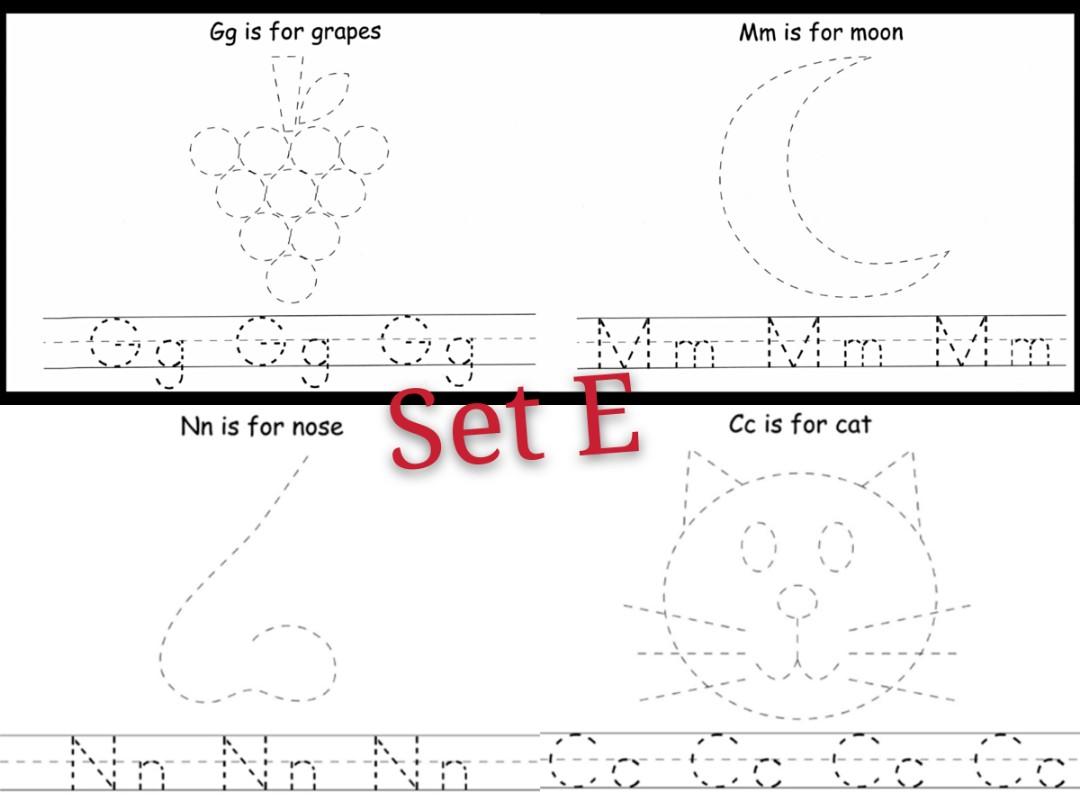 English - My 26 Alphabet Book From A to Z tracing recognise worksheet ...