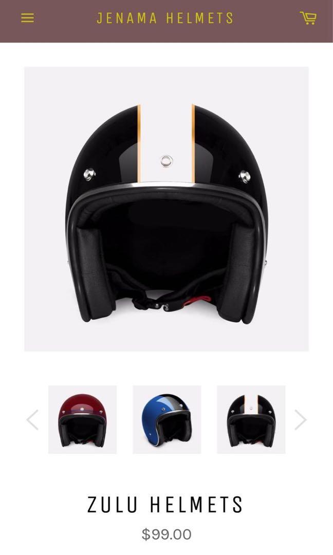 Zulu Helmet Motorbike Caferacer Scooter Vespa, Motorcycles, Motorcycle ...