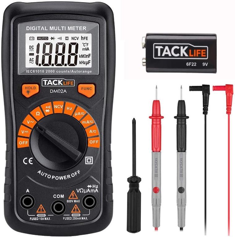 1347 Digital Multimeter Auto-ranging with NVC, Test Amp Voltage Ohm ...