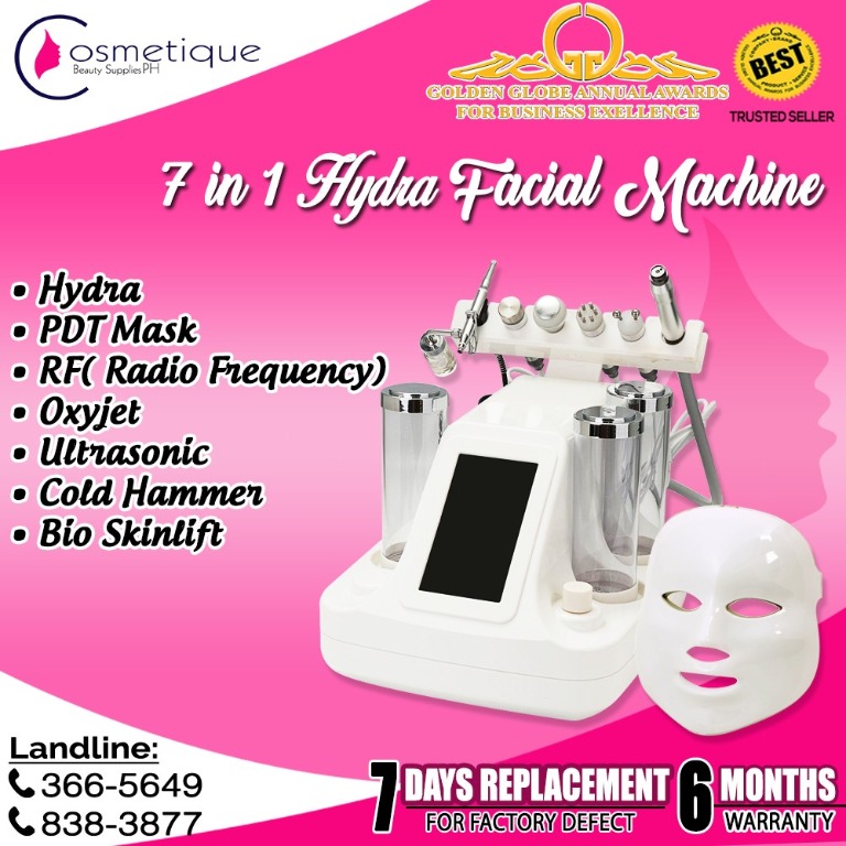 7in1 hydrafacial with oxyjet peel and PDT Mask facial slimming machine ...