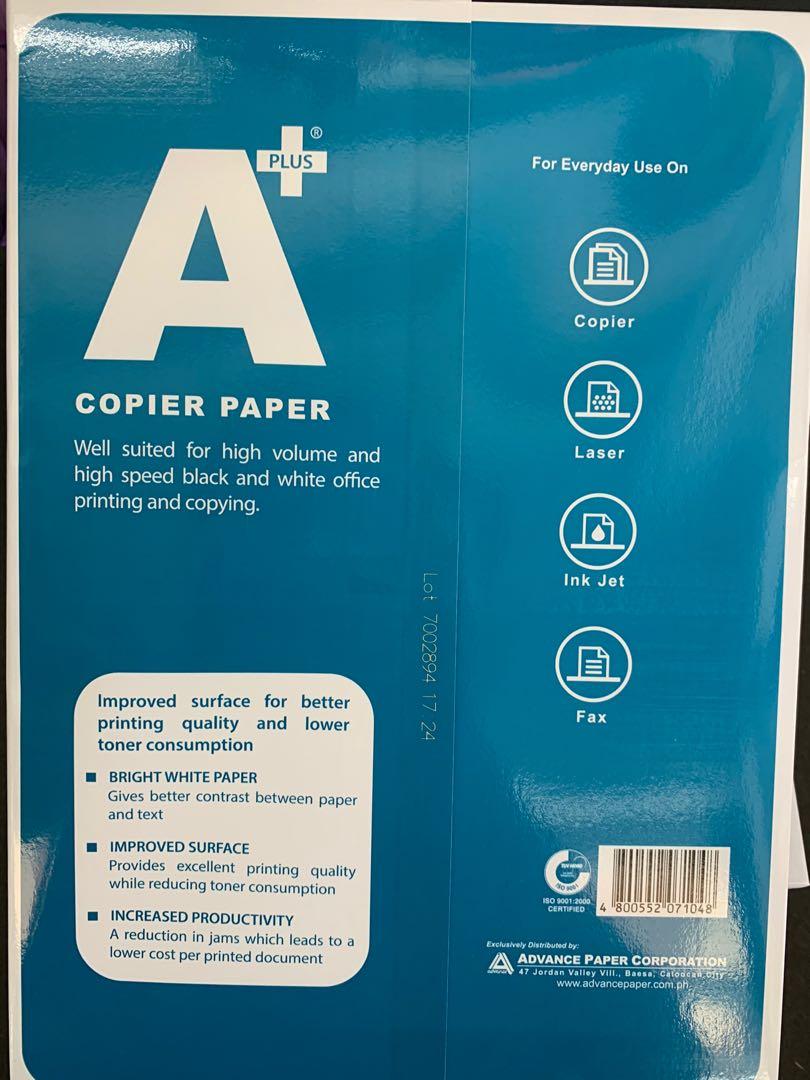 A Plus Copy Paper -A4 size, Hobbies & Toys, Stationary & Craft, Craft ...