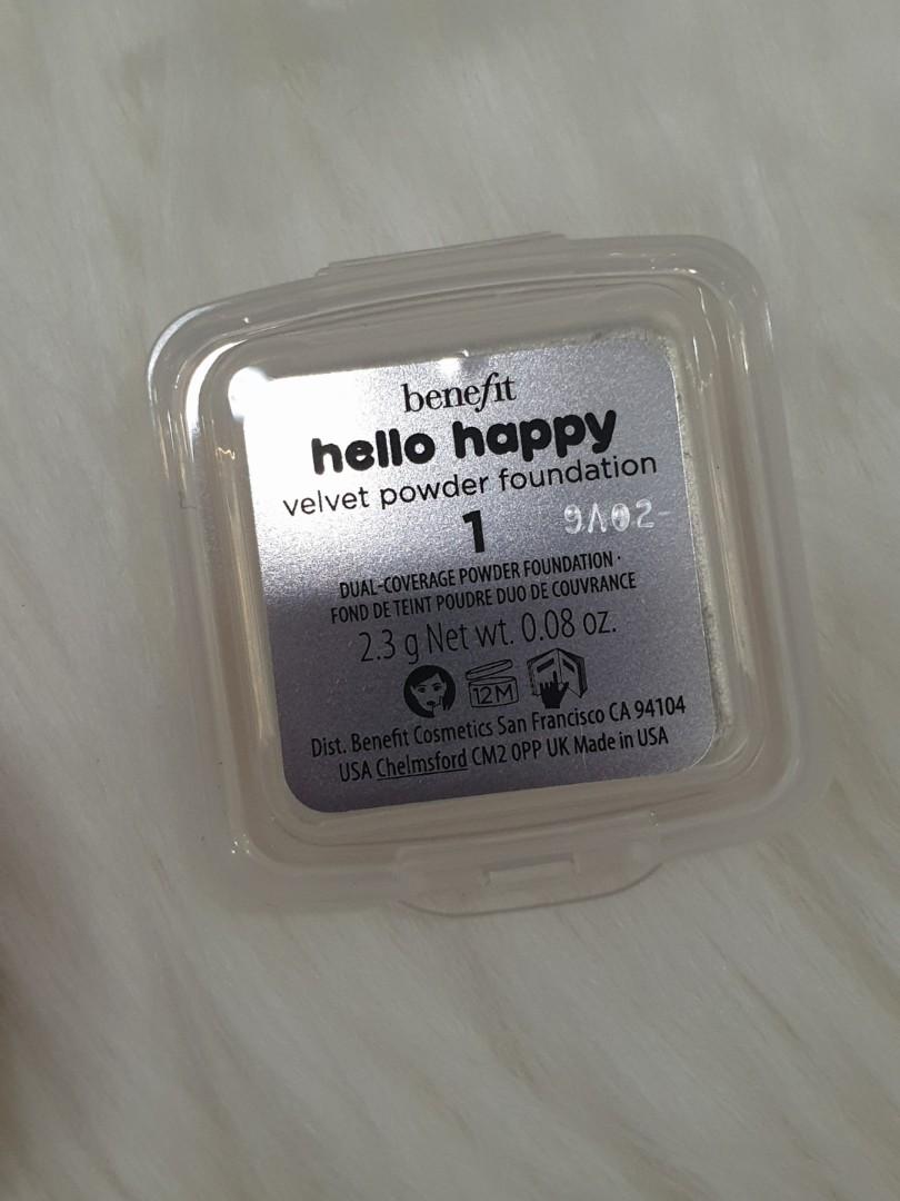 Benifit Hello Happy Velvet Powder Foundation, Beauty & Personal Care ...