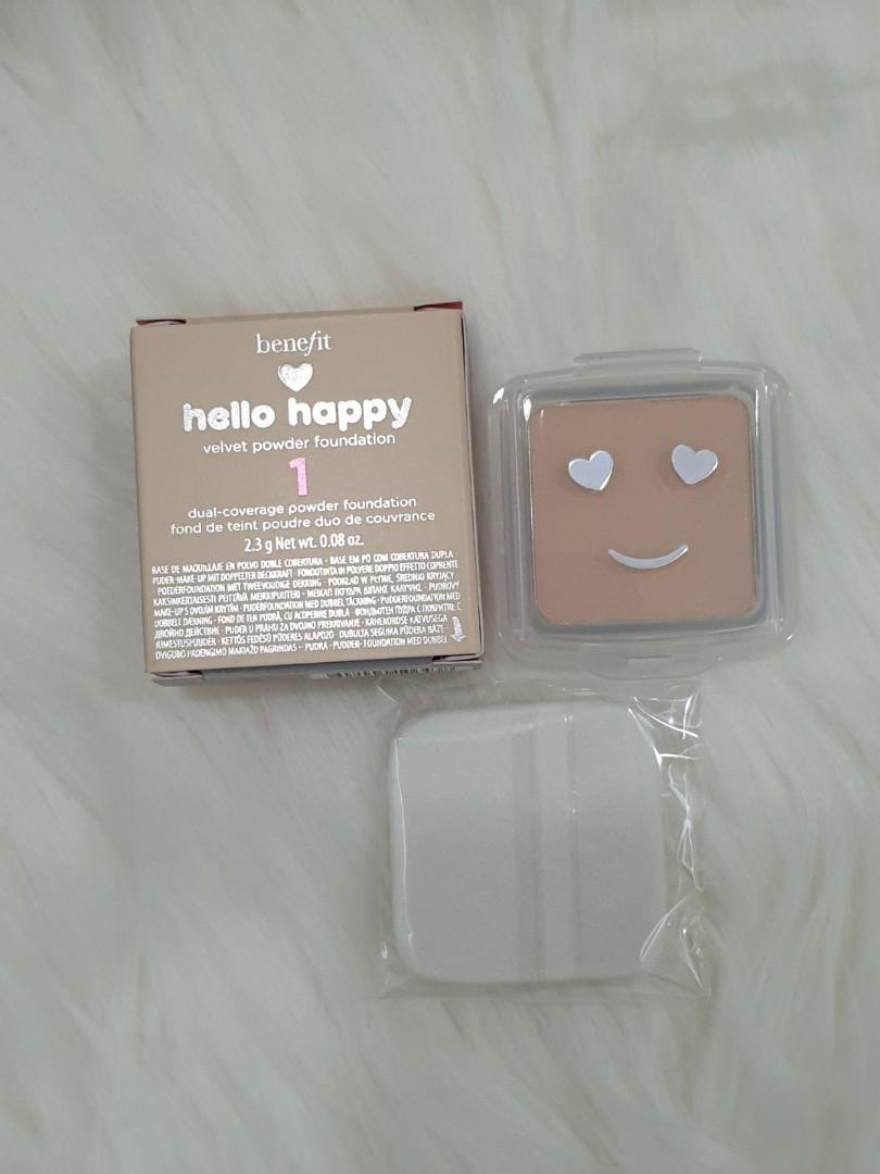 Benifit Hello Happy Velvet Powder Foundation, Beauty & Personal Care ...