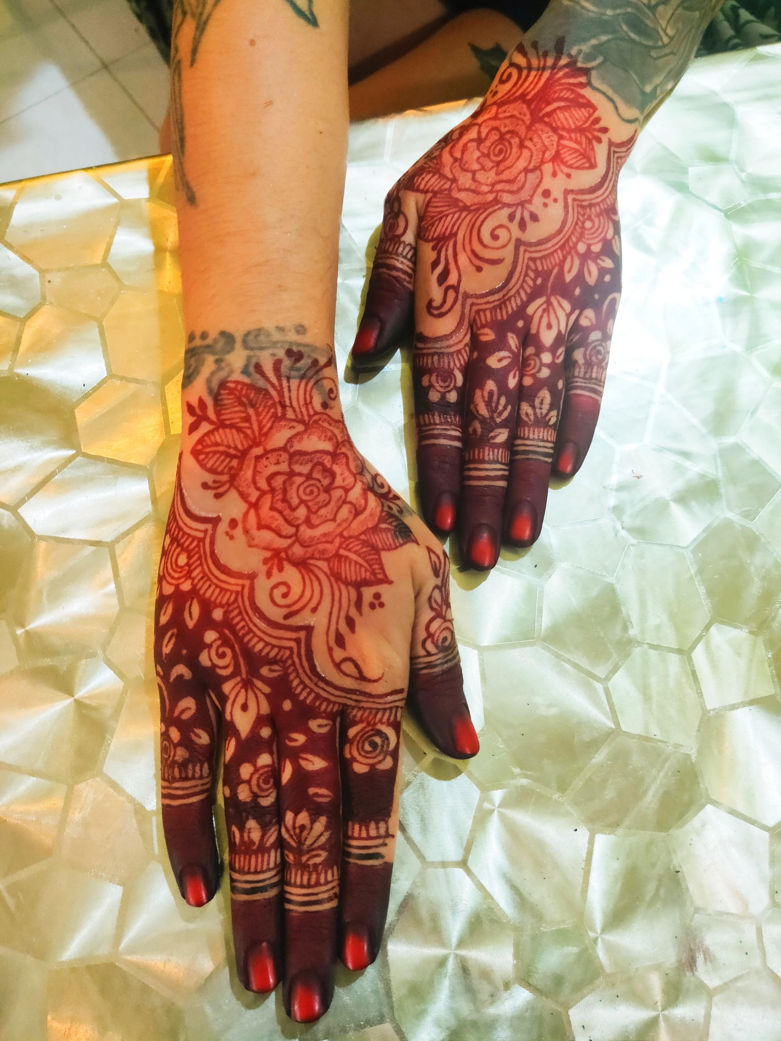 Bridal Red henna art promo, Beauty & Personal Care, Hands & Nails on ...
