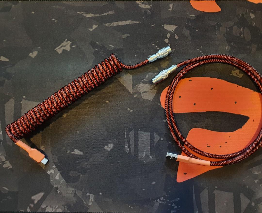 Custom Coiled Mechanical Keyboard Cables with GX16 or YC8 Aviator ...