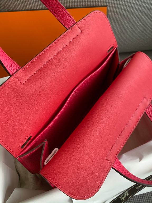 Hermes Halzan 25 Rose Extreme Stamp Y 全新現貨, 名牌, 手袋及銀包 - Carousell