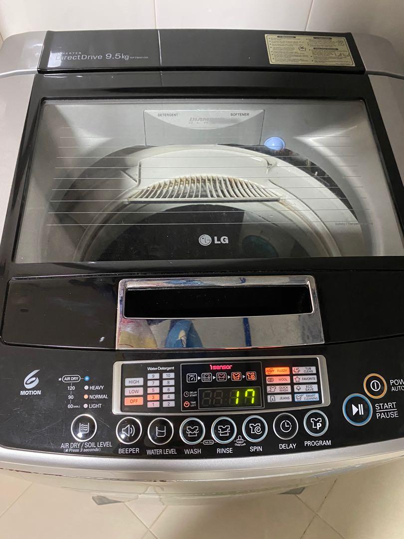 LG 9.5KG TOP LOAD Washing Machine, TV & Home Appliances, Washing ...