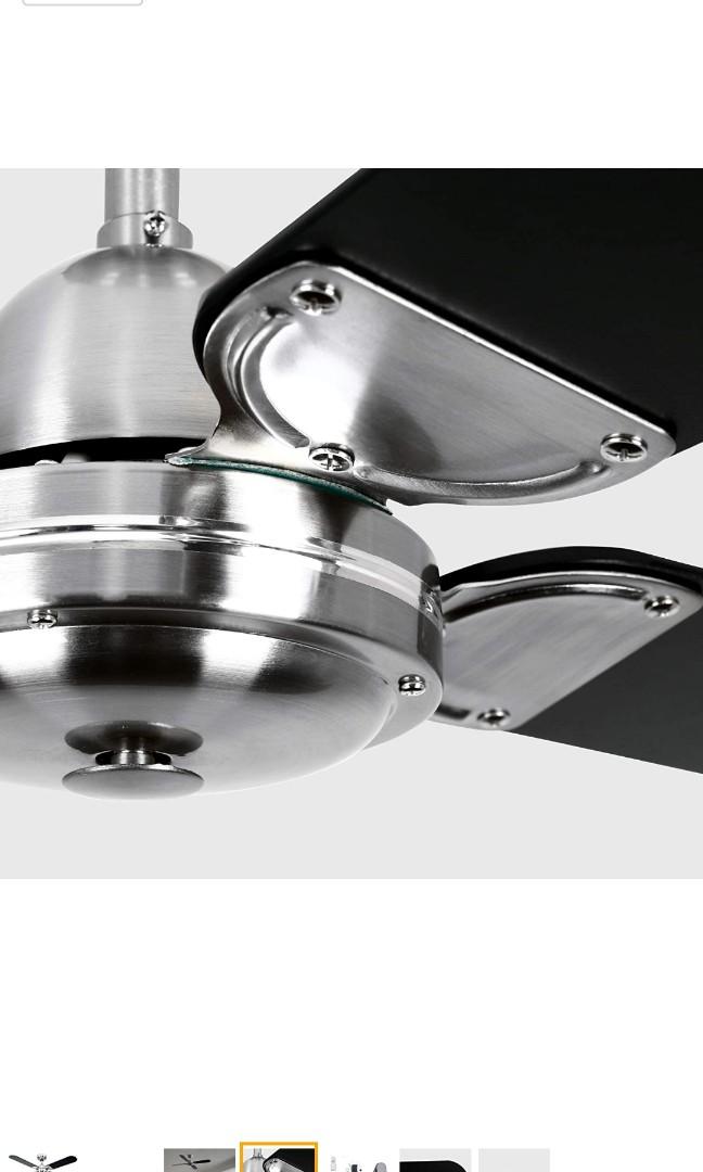 MiniSun 42" Metal Brushed Chrome Modern Propeller Design Ceiling Fan ...