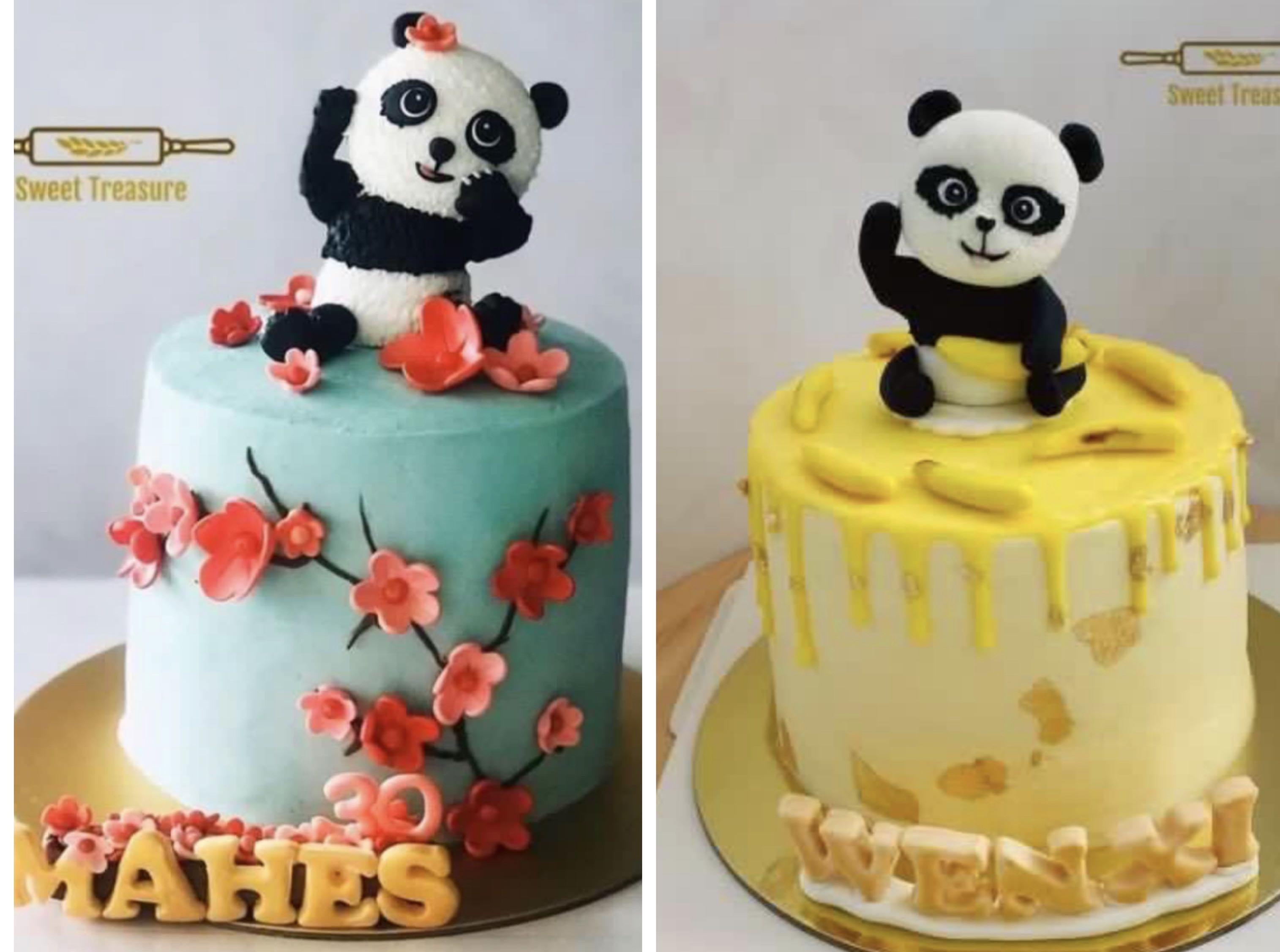panda drip cake