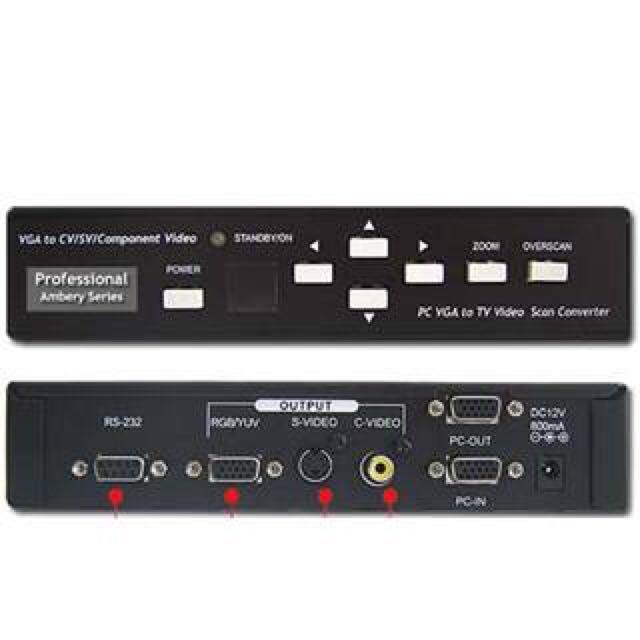 PC VGA TO TV VIDEO SCAN CONVERTER, Electronics, Computer Parts ...