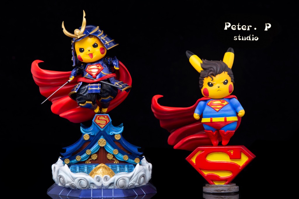 Peter P studio Super Samurai Pikachu & Classic Superman Pikachu ...