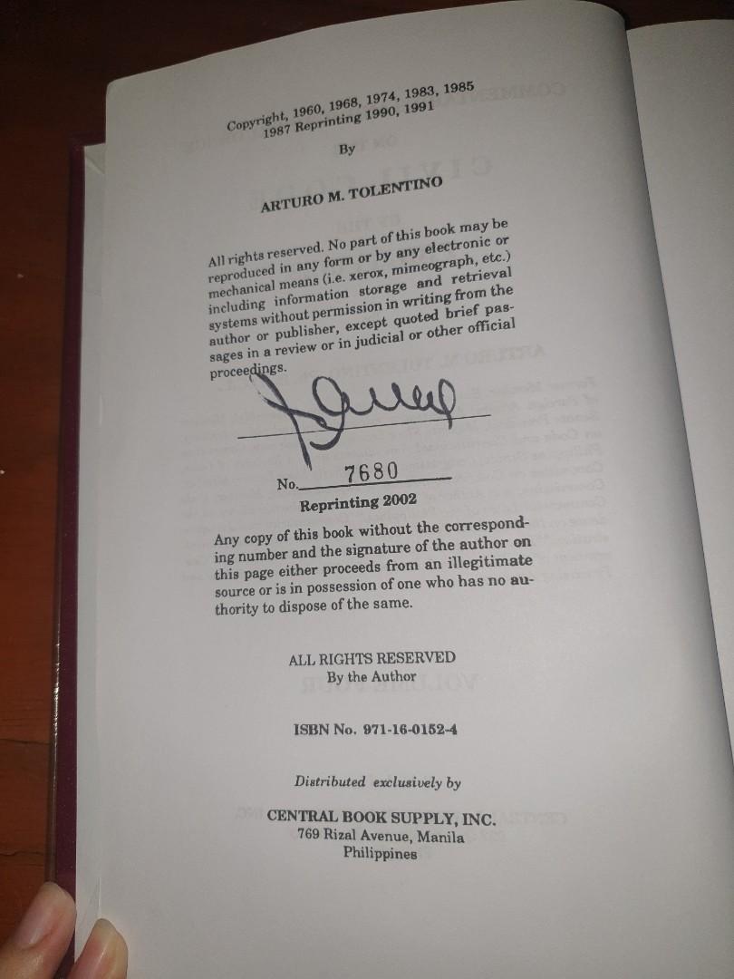 Tolentino Oblicon Law Book, Hobbies & Toys, Books & Magazines ...