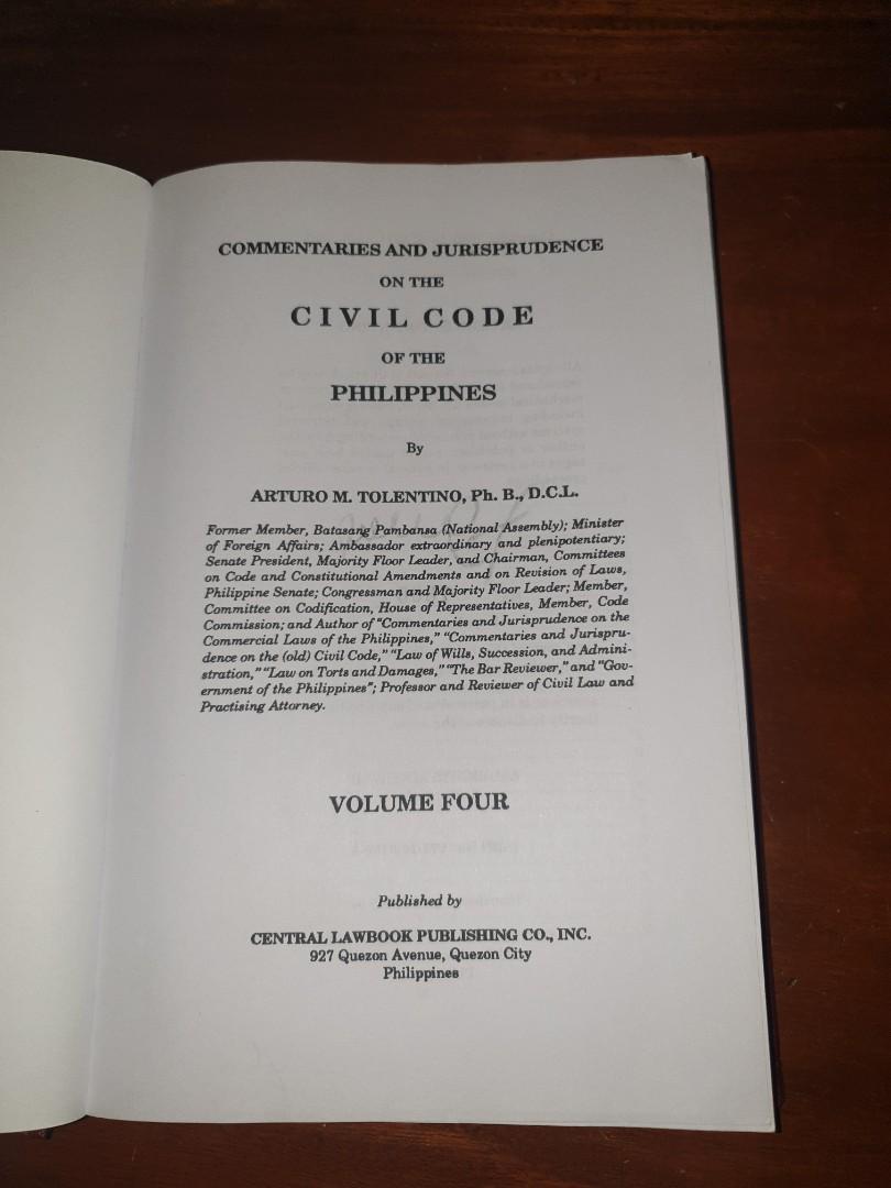 Tolentino Oblicon Law Book, Hobbies & Toys, Books & Magazines ...