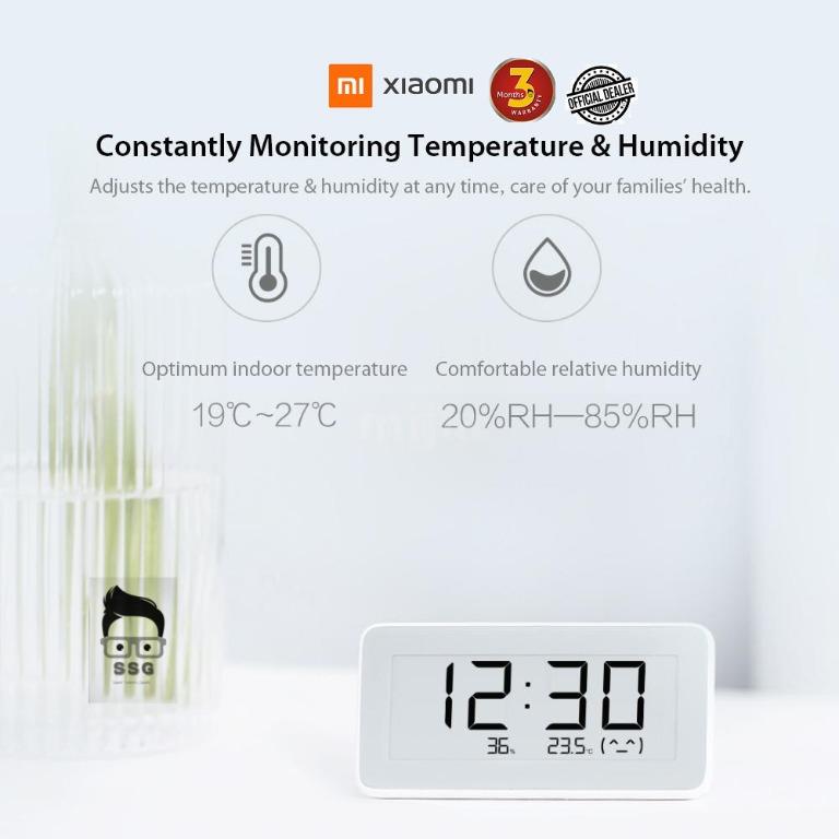 Xiaomi Multifunctional Digital Clock Temperature Humidity Sensor (Mi ...