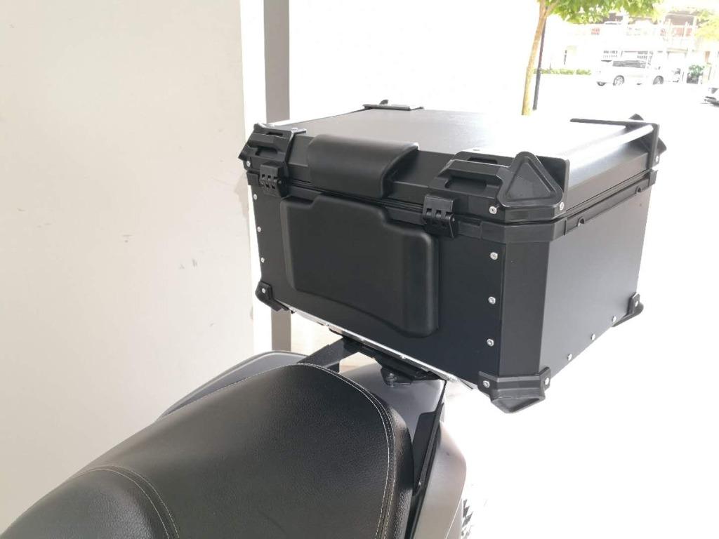 Aerox box & rack bundle heavy duty aluminium metal top box 45L 55L 65L ...