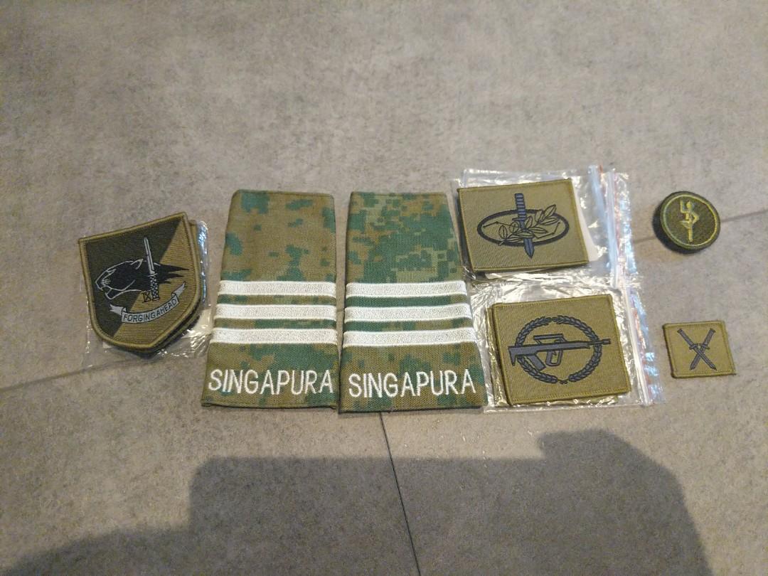 Assorted SAF Army ranks and badges., Hobbies & Toys, Stationery & Craft ...