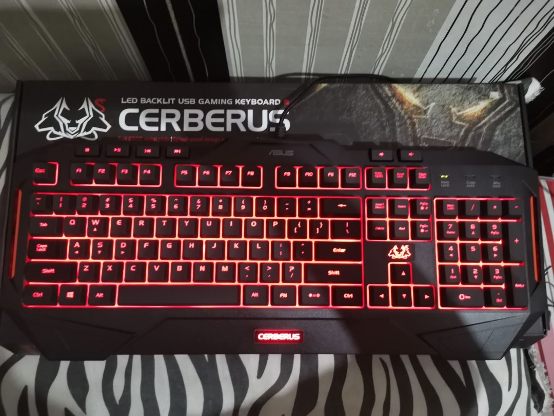 Asus Cerberus LED Backlight Gaming Keyboard, Computers & Tech, Parts ...
