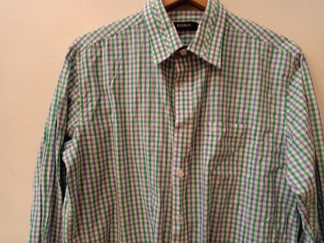 BONIA man shirt, Men's Fashion, Tops & Sets, Formal Shirts on Carousell