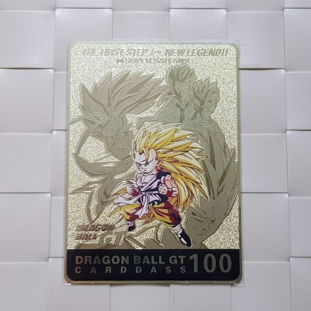Dragonball gold metal card Dragon ball Super battle Carddass, Hobbies ...