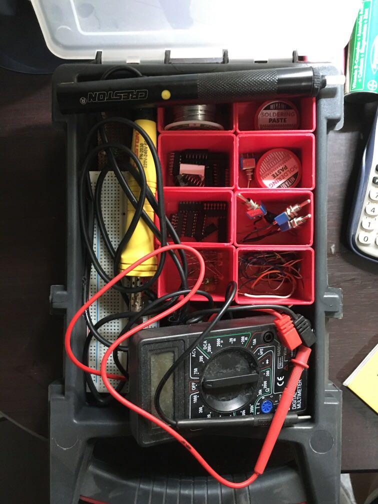Electronics / Electrical toolkit with toolbox, Computers & Tech, Parts ...