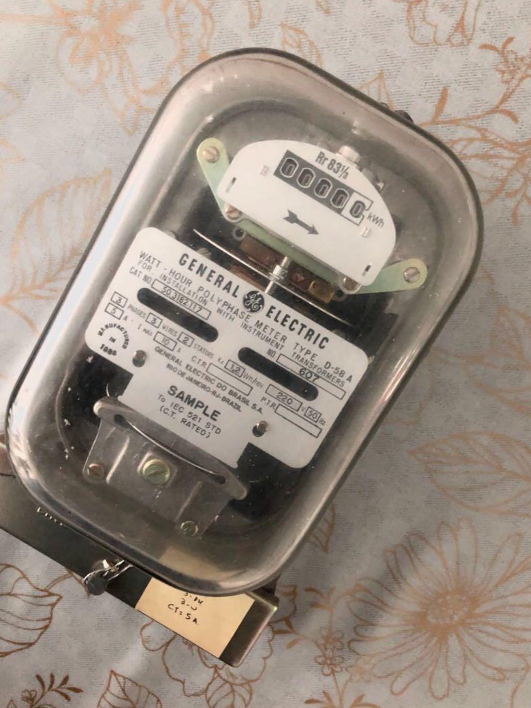General Electric electricity meter, Vintage & Collectibles, Vintage ...