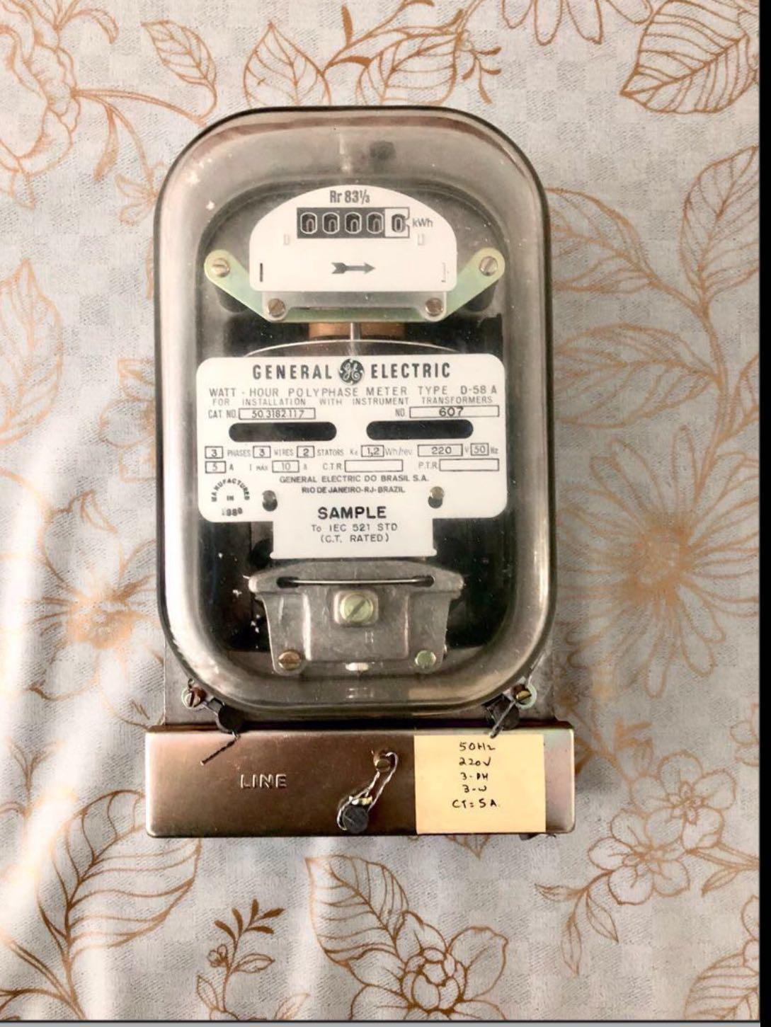 General Electric electricity meter, Vintage & Collectibles, Vintage ...