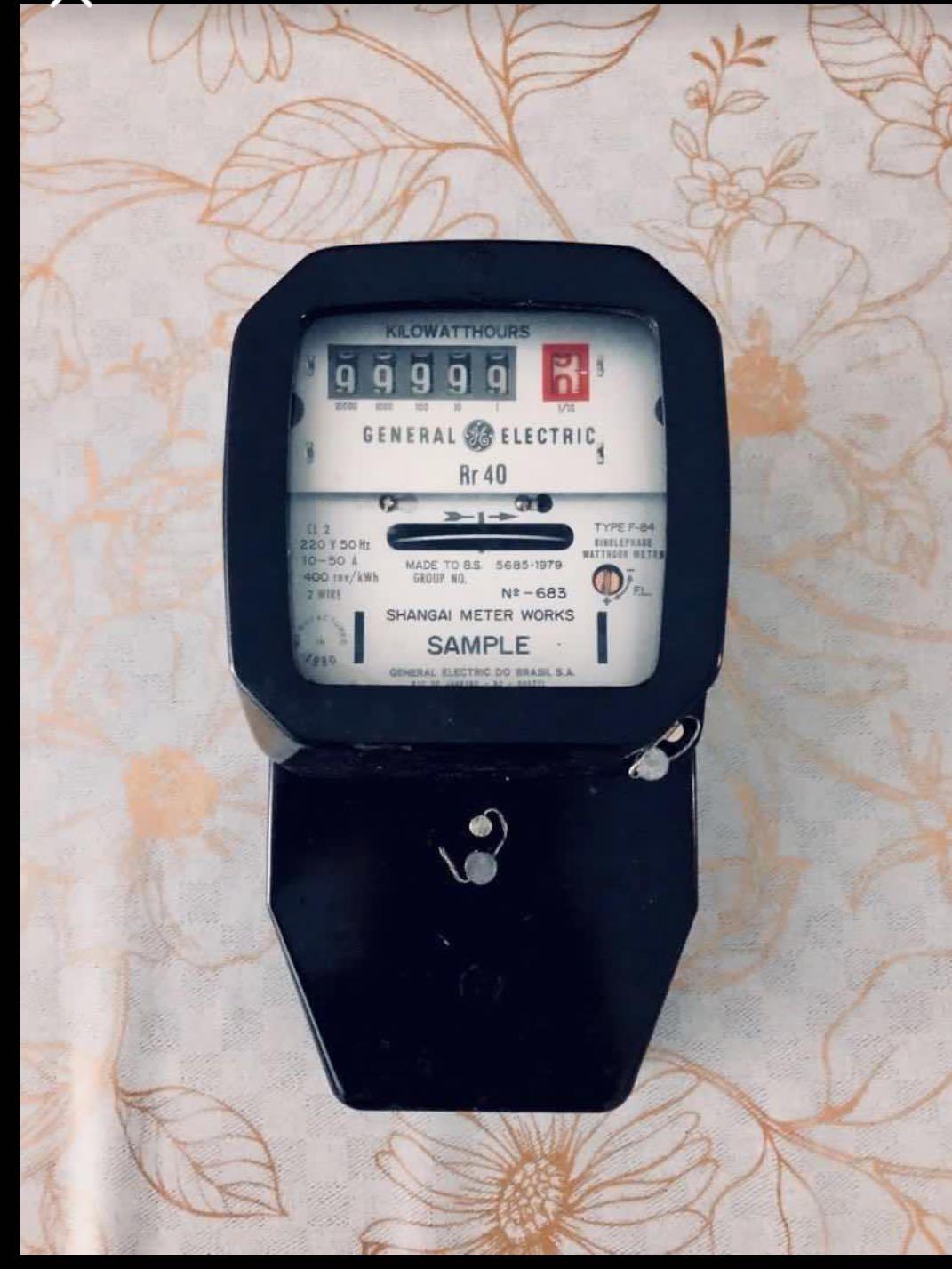 General Electric electricity meter, Furniture & Home Living ...