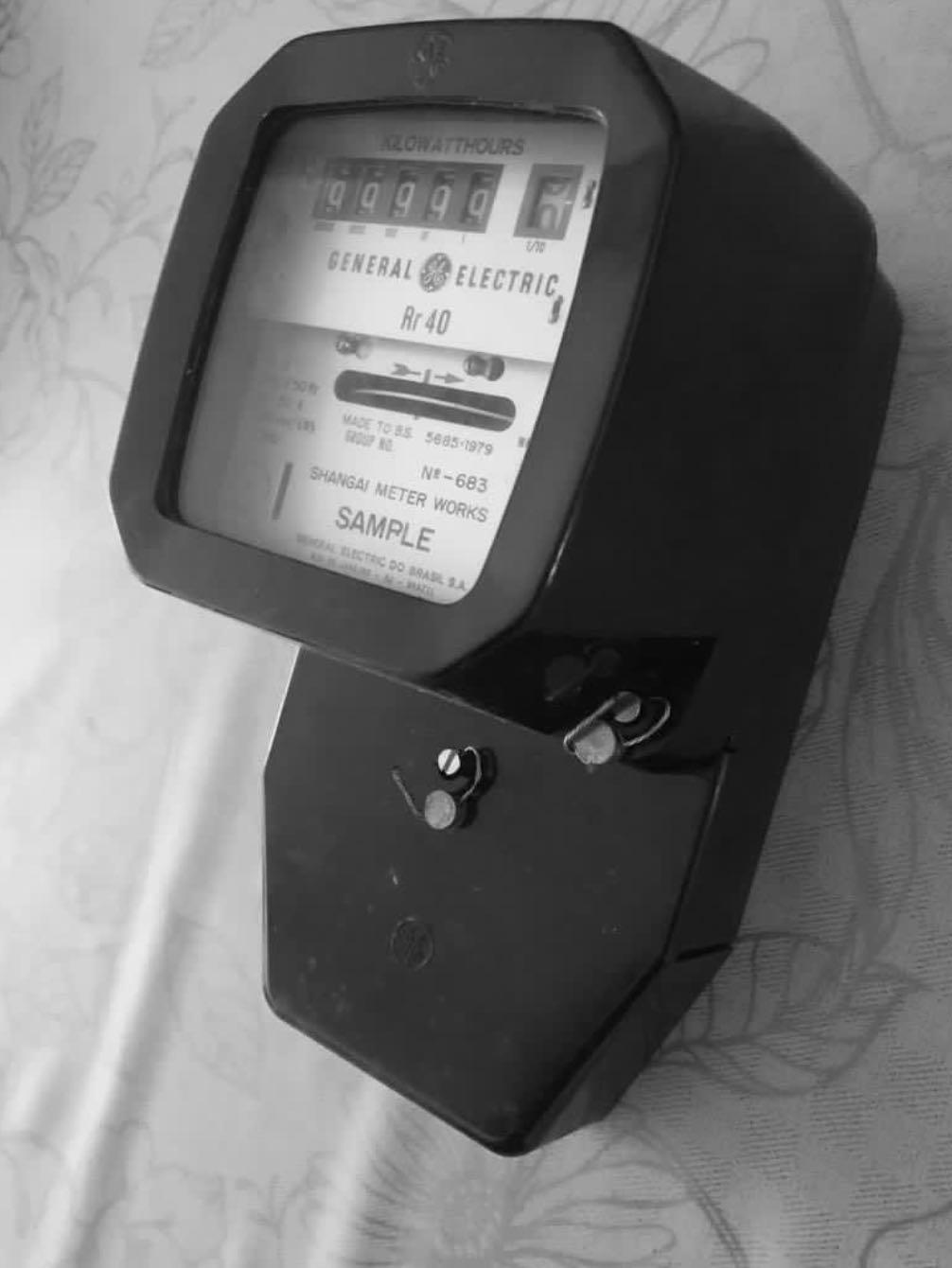 General Electric electricity meter, Furniture & Home Living ...