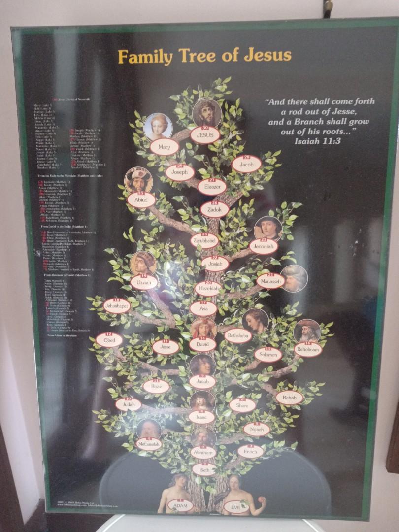 Jesus Family Tree Poster, Hobbies & Toys, Stationery & Craft, Art ...