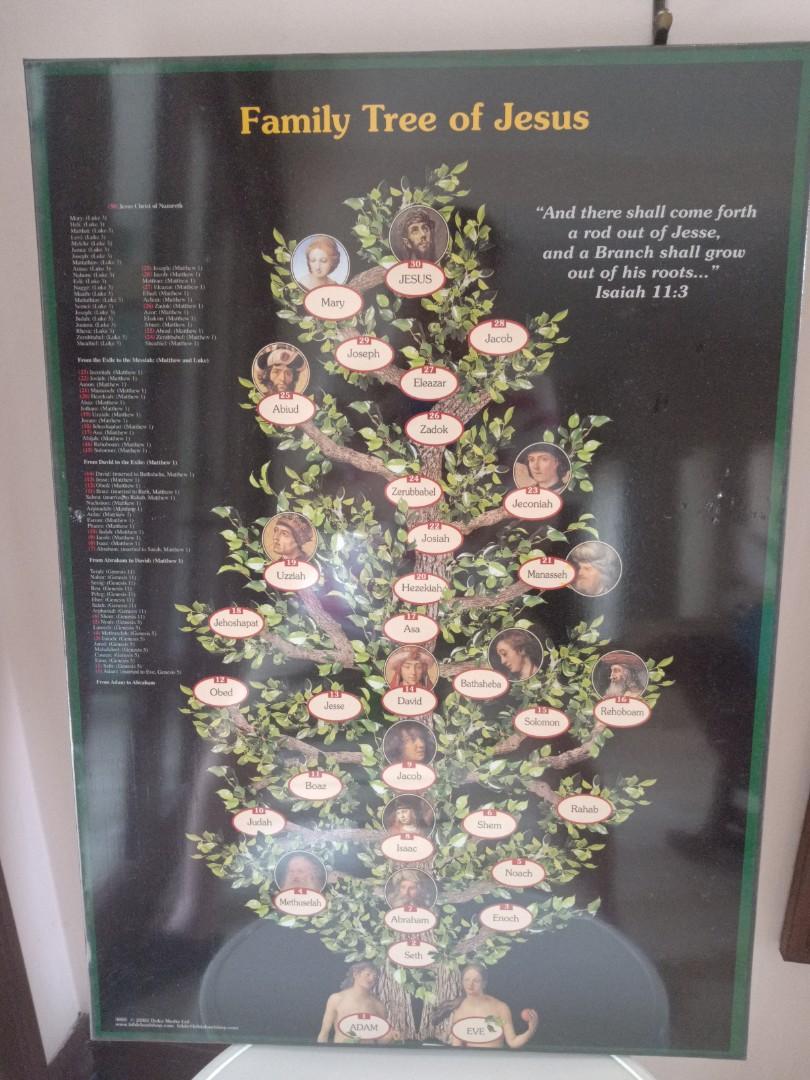 Jesus Family Tree Poster, Hobbies & Toys, Stationery & Craft, Art ...