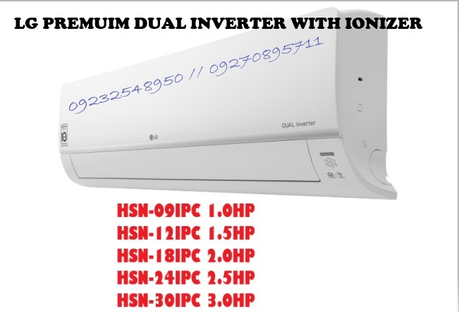 LG PREMIUM DUAL INVERTER with IONIZER SPLIT TYPE AIRCON WITH FREE ...