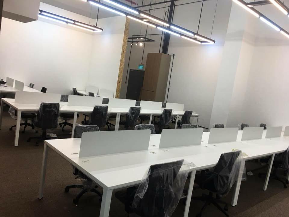 LINEAR WORKSTATION - TUBULAR OFFICE PARTITIONS, Furniture & Home Living ...