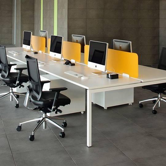 LINEAR WORKSTATION - TUBULAR OFFICE PARTITIONS, Furniture & Home Living ...