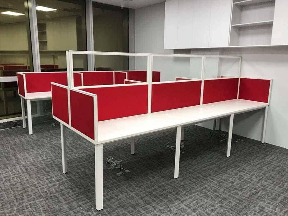 LINEAR WORKSTATION - TUBULAR OFFICE PARTITIONS, Furniture & Home Living ...