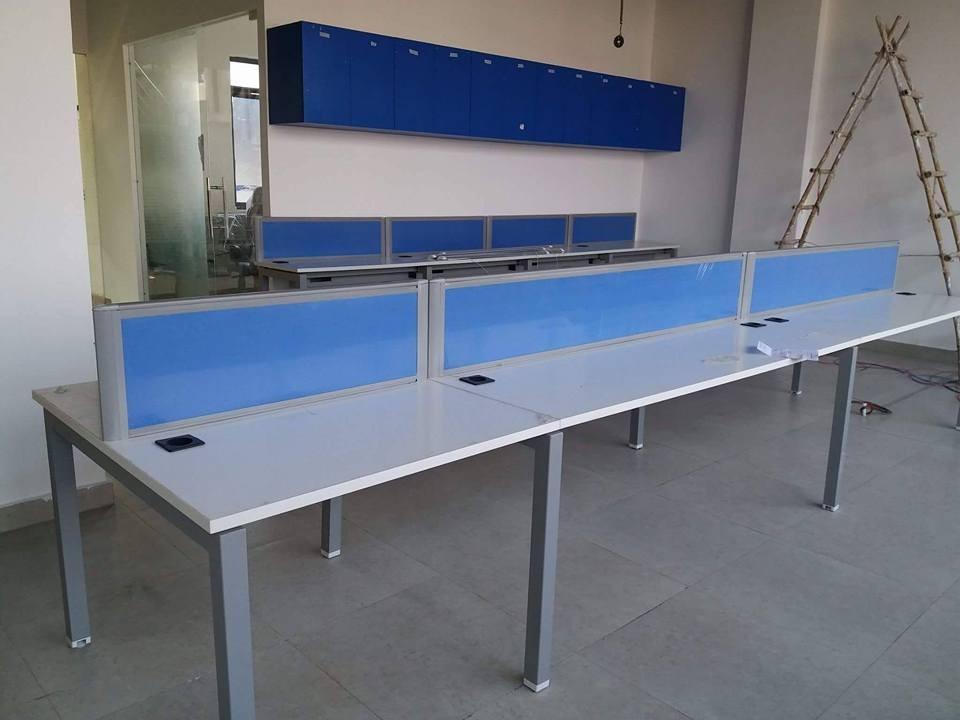LINEAR WORKSTATION - TUBULAR OFFICE PARTITIONS, Furniture & Home Living ...