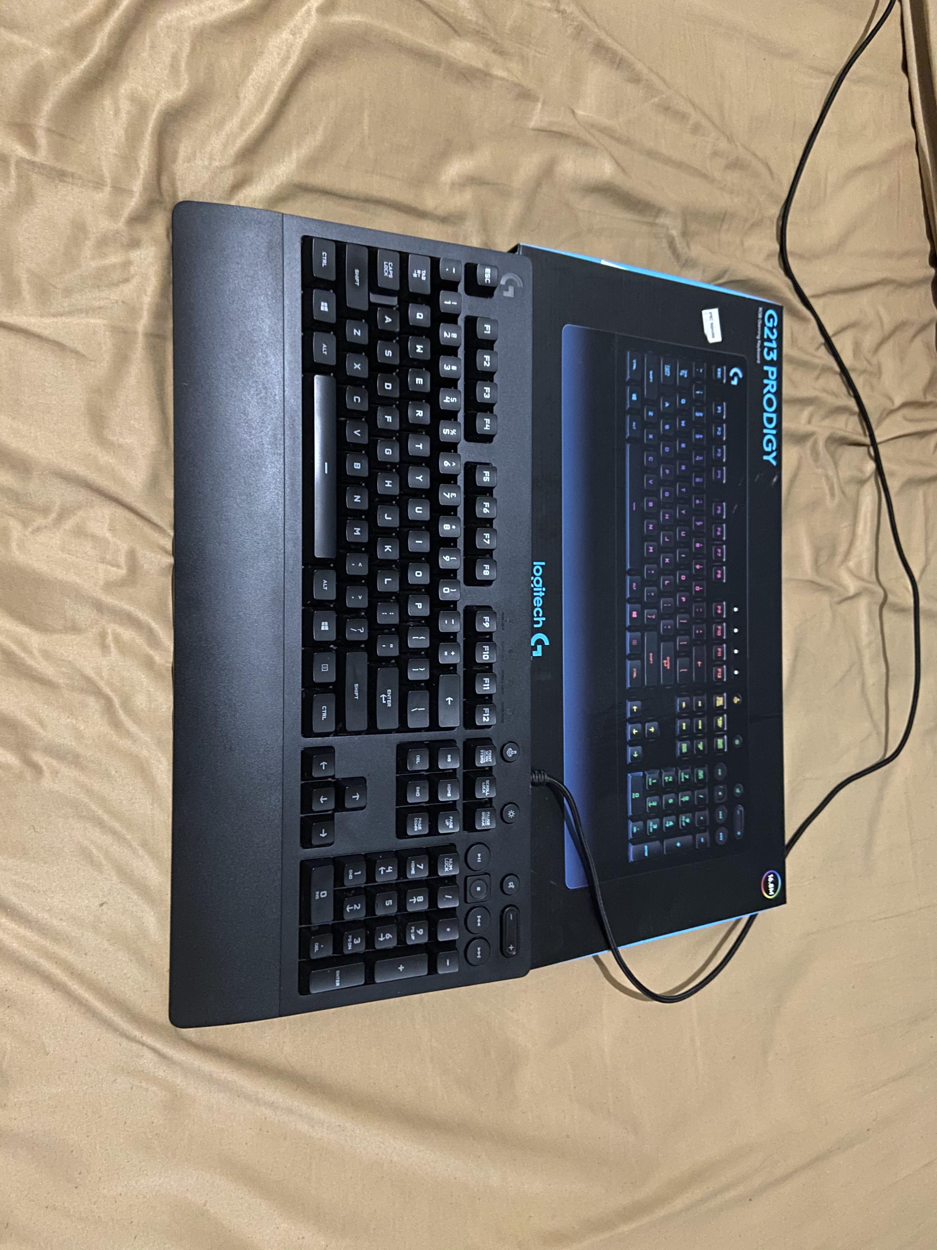 Logitech G213 prodigy keyboard and Logitech G300s mouse, Computers ...